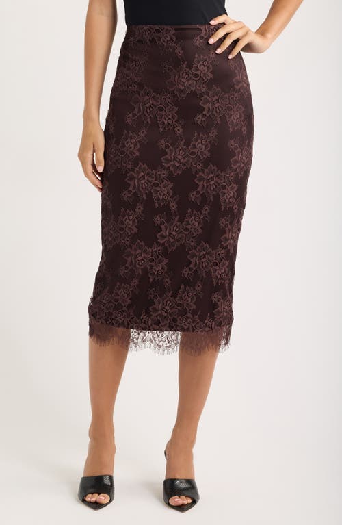 HOUSE OF CB HOUSE OF CB Serelle Floral Lace Overlay Midi Skirt